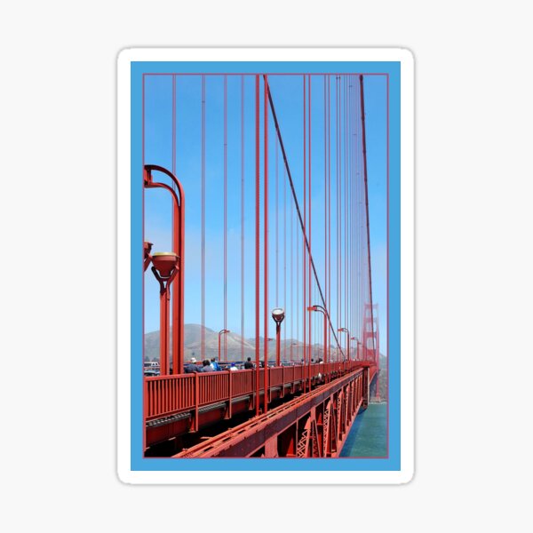"Golden Gate Bridge" Sticker for Sale by SkatingGirl | Redbubble