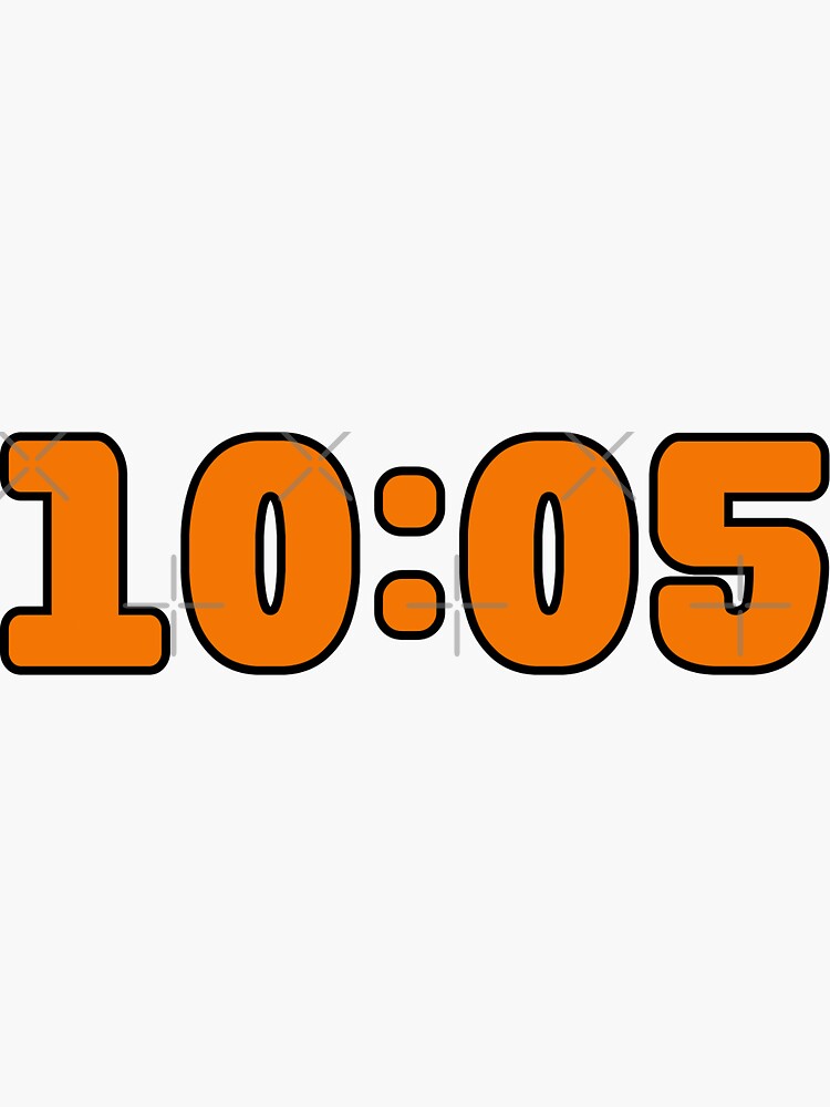 "10:05" Sticker for Sale by aubreelauryn | Redbubble