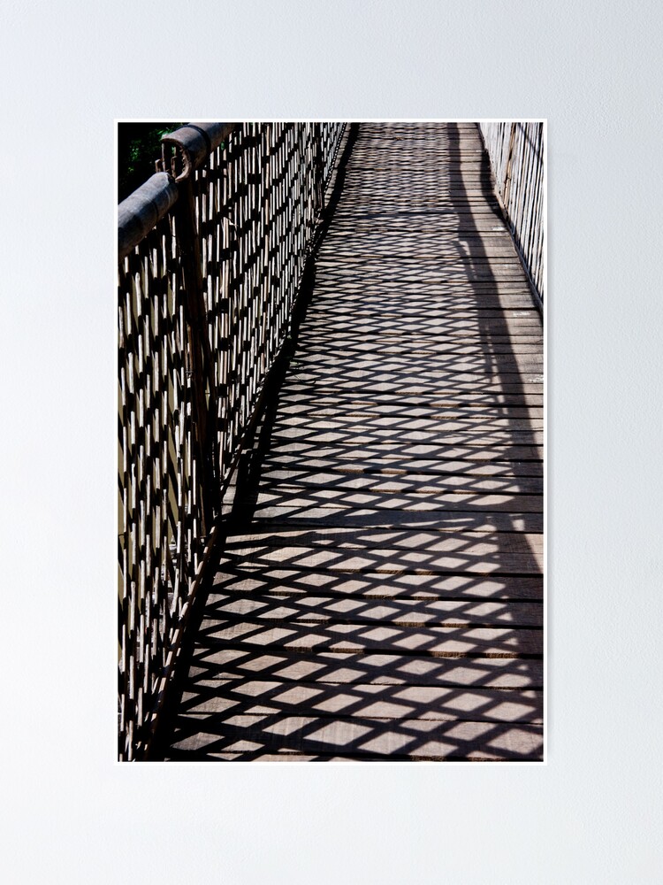 "Suspended Bridge shadow Patterns" Poster for Sale by pdecocco | Redbubble