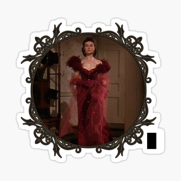 "Scarlett Red Dress" Sticker by Foxlindesigns | Redbubble