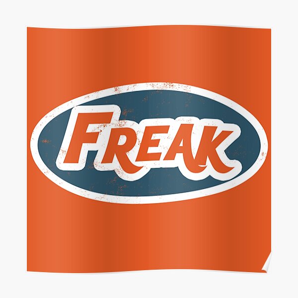 "Freak Emblem Orange and Blue" Poster for Sale by redjaygraphics ...