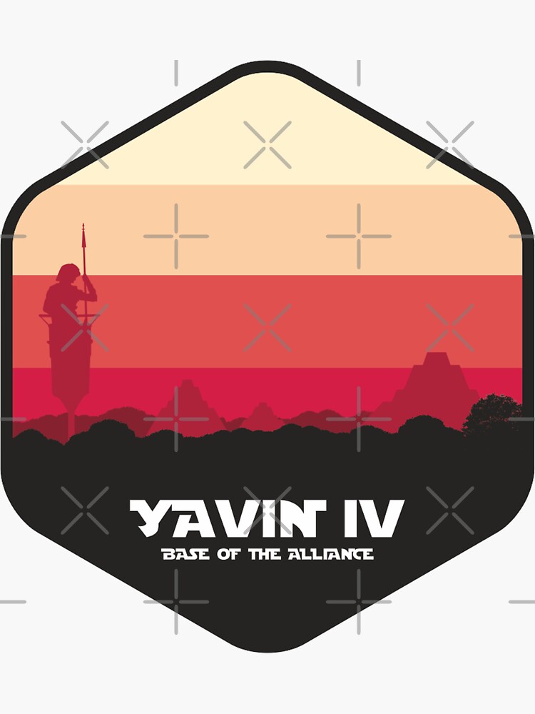 "Yavin IV Print" Sticker for Sale by AdamLukazy | Redbubble