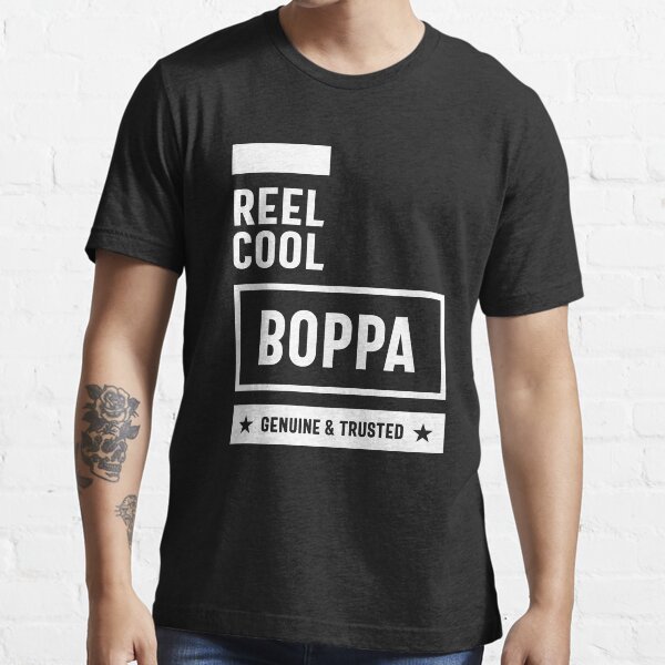 "Reel Cool Boppa Grandpa Father's Day Gift" T-shirt for Sale by ...