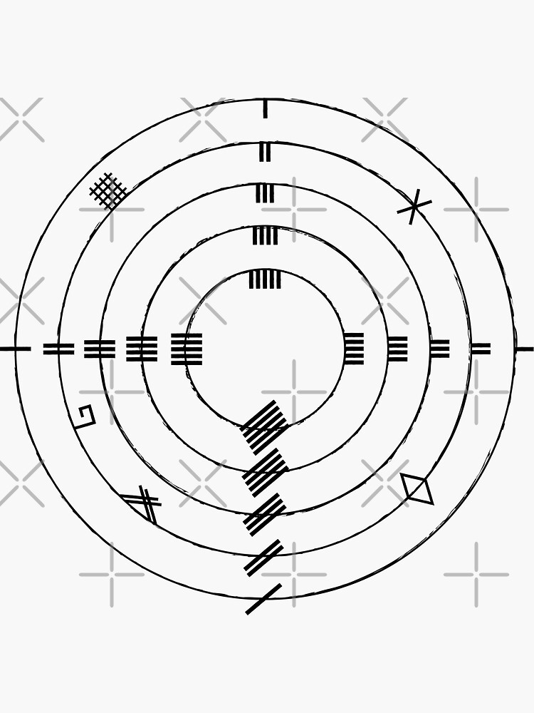 "Ogham Wheel" Sticker for Sale by GroveHollow | Redbubble
