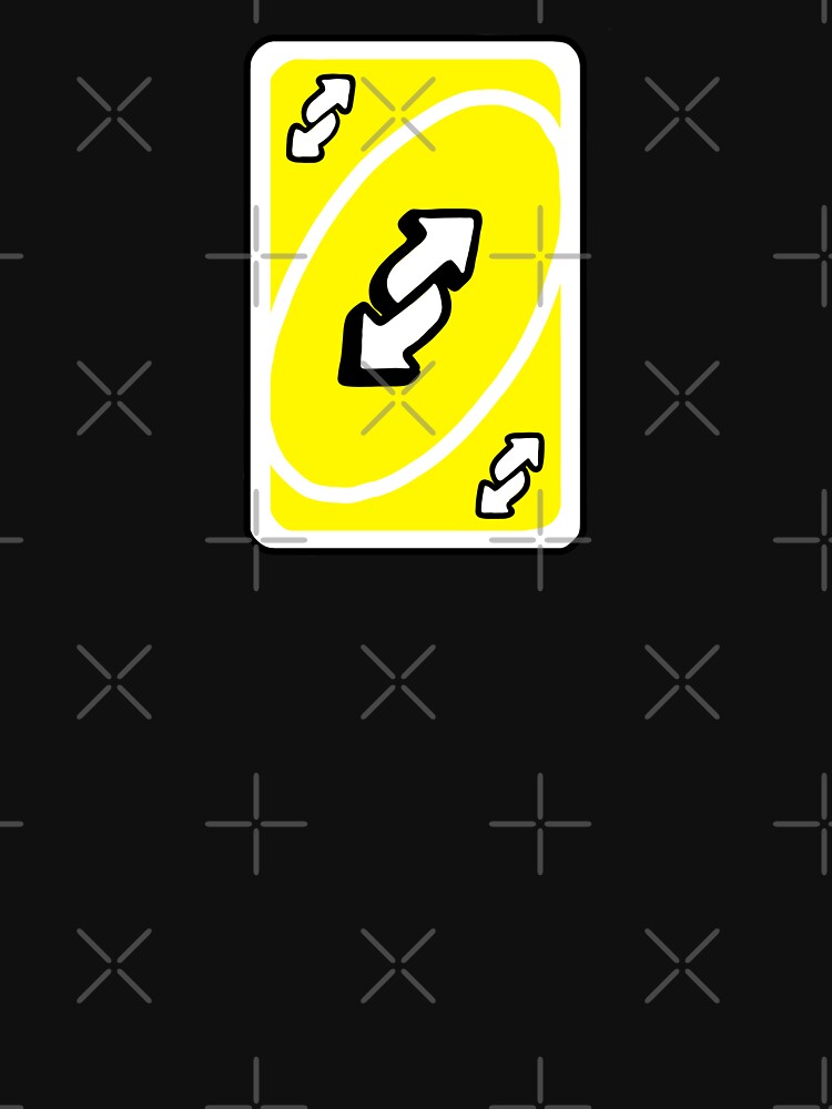 "Yellow UNO Reverse card" T-shirt for Sale by sarabee13 | Redbubble ...