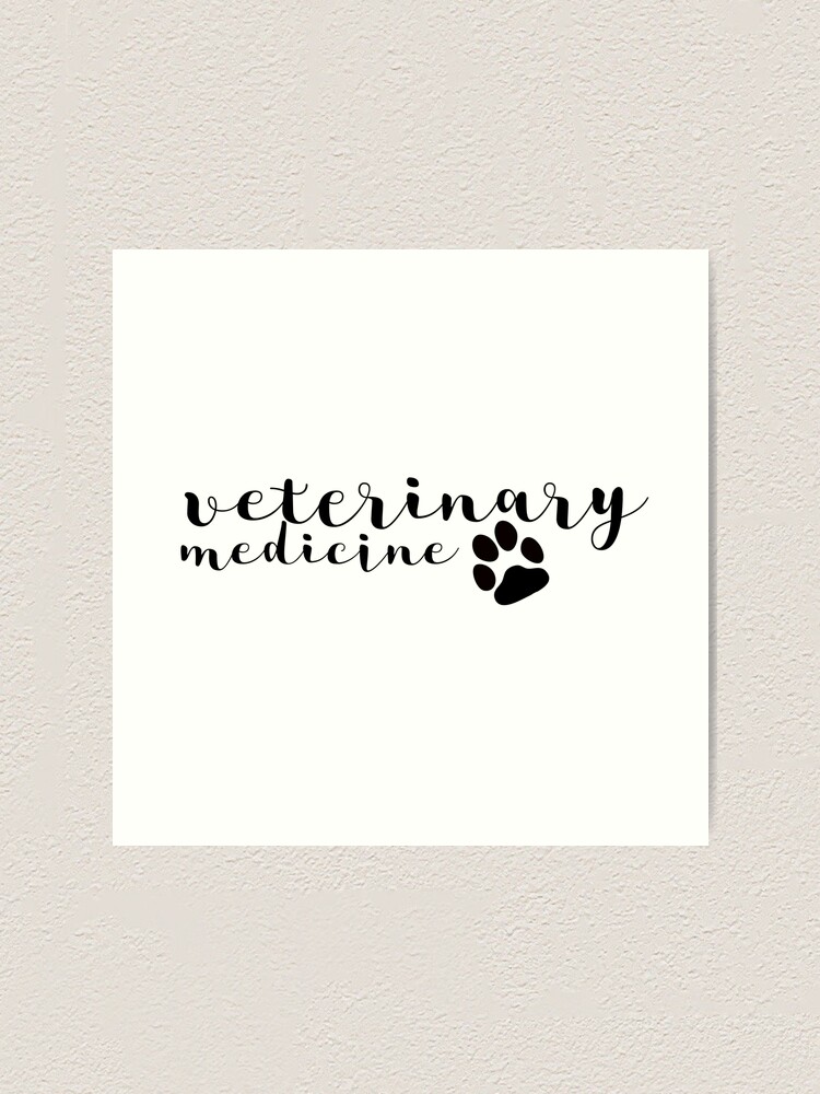 "Veterinary medicine cursive paw print" Art Print for Sale by hayleyh7 ...