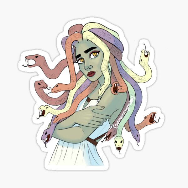 "Medusa Sticker" Sticker by sunflowercryptd | Redbubble