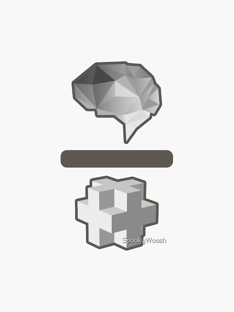 "Mind Over Matter" Sticker by SpookyWoosh | Redbubble