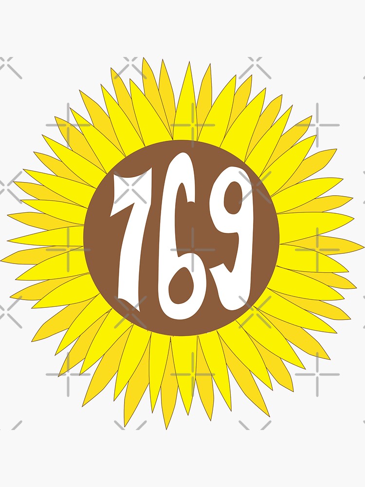 "Hand Drawn Mississippi Sunflower 769 Area Code" Sticker by itsrturn ...