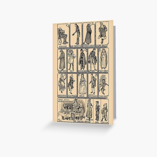 "The Characters of a Christmas Carol" Greeting Card for Sale by ...