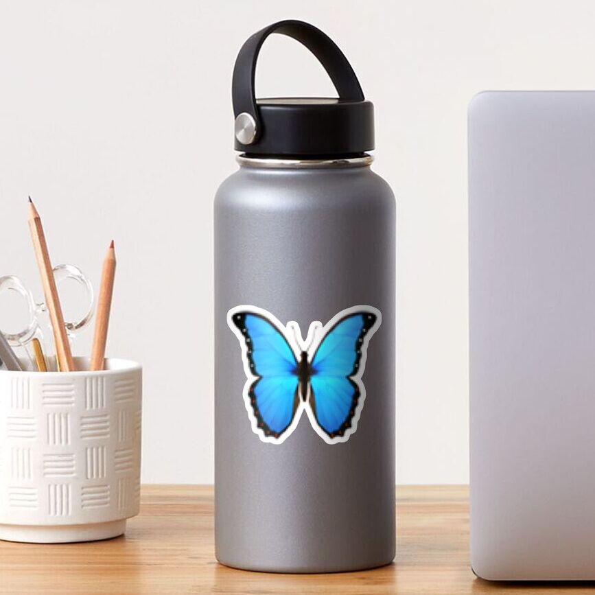 "Butterfly emoji" Sticker by globaby | Redbubble