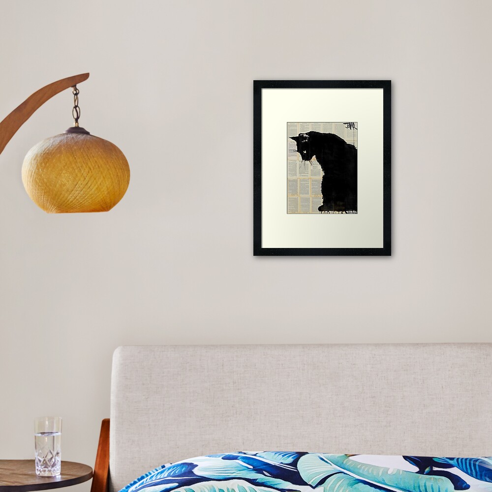 "cat" Framed Art Print for Sale by LouiJover | Redbubble