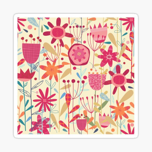 "Wild Weeds and Flowers" Sticker for Sale by squirrell | Redbubble