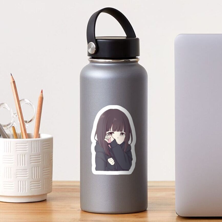 "Sad Anime Girl" Sticker by coleturners | Redbubble