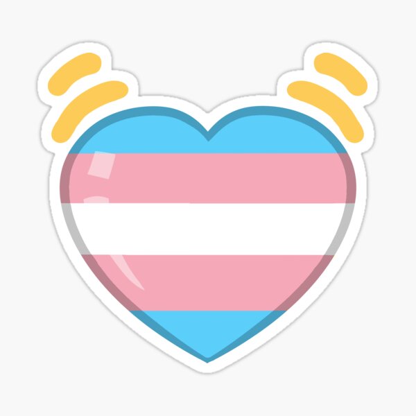 "Trans Pride Heart" Sticker by MadamBunBun | Redbubble