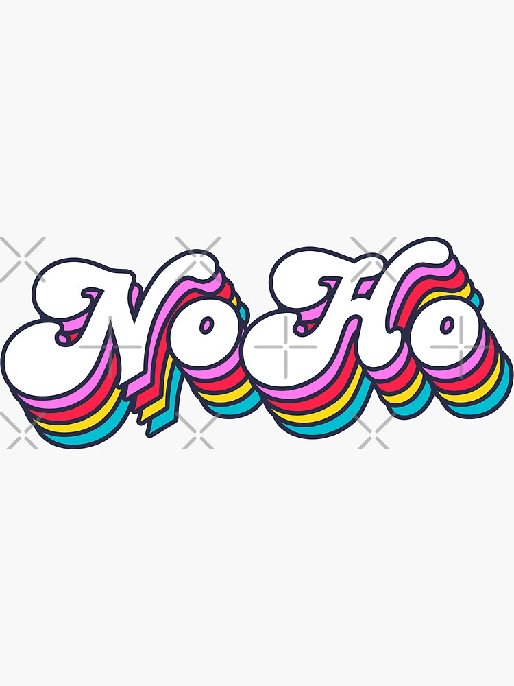 "Retro NoHo" Sticker by lolosenese | Redbubble
