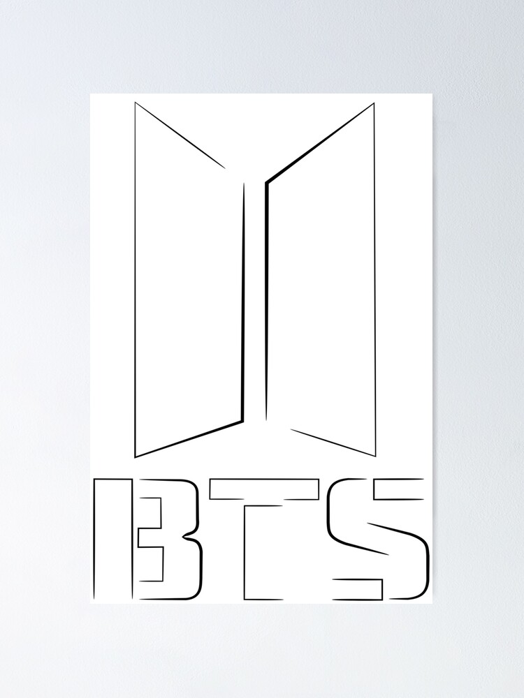 "BTS logo" Poster for Sale by simplylines | Redbubble