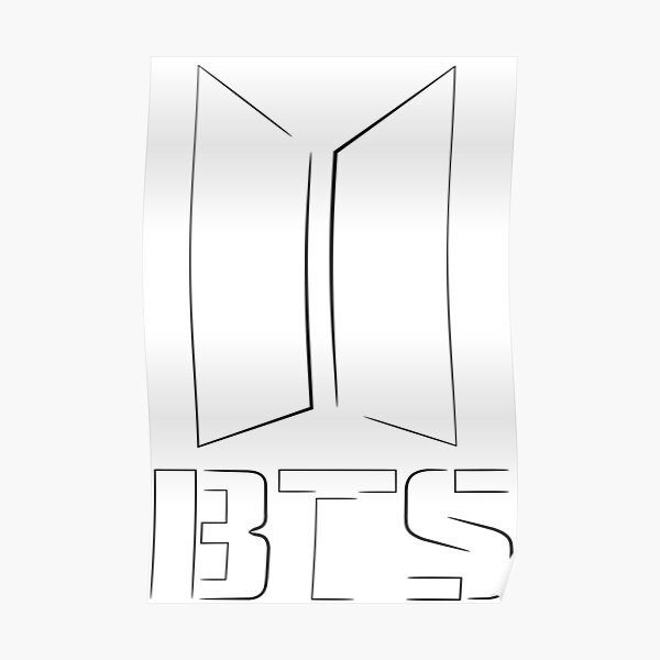 "BTS logo" Poster for Sale by simplylines | Redbubble