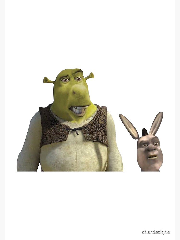 "cursed shrek and donkey " Art Print for Sale by chardesigns | Redbubble