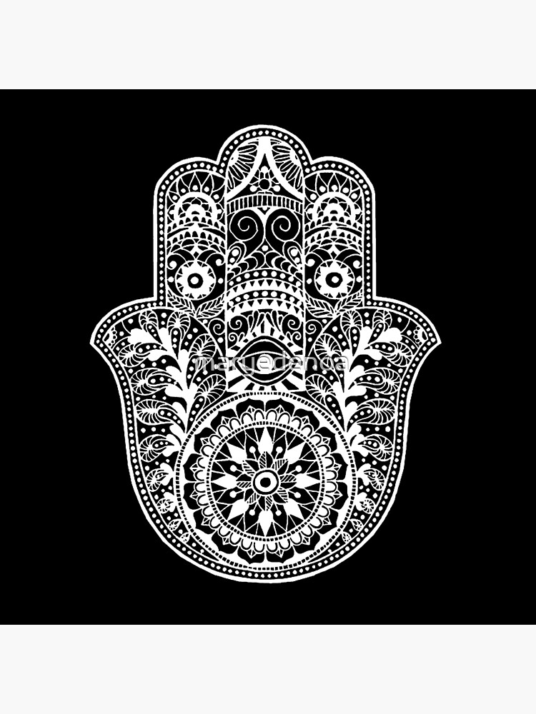 "White Hamsa Hand" Poster by maryedenoa | Redbubble
