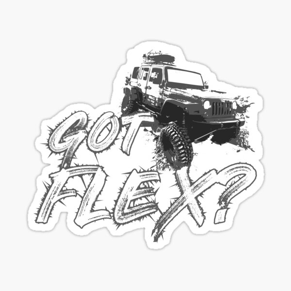 " A distressed rock crawling got flex off-road design" Sticker by ...