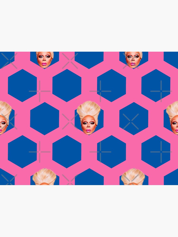 "rupaul patterned background" Sticker for Sale by NaturalBornGoth ...