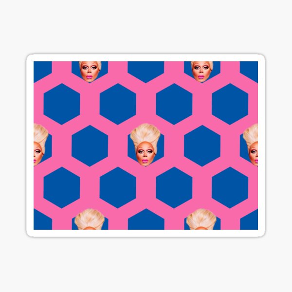"rupaul patterned background" Sticker for Sale by NaturalBornGoth ...