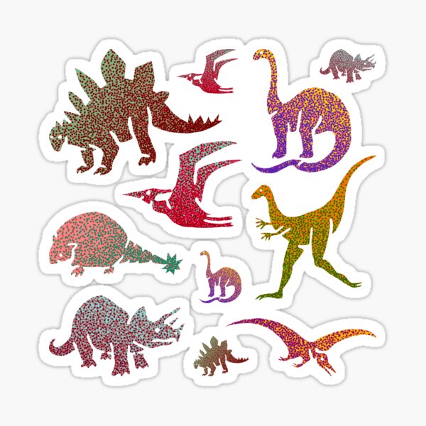 "Happy Dinosaurs" Sticker by zeljkica | Redbubble