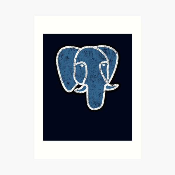 "Vintage PostgreSql Logo" Art Print by vladocar | Redbubble
