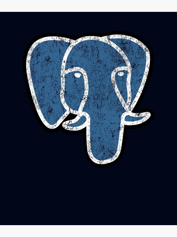 "Vintage PostgreSql Logo" Art Print by vladocar | Redbubble