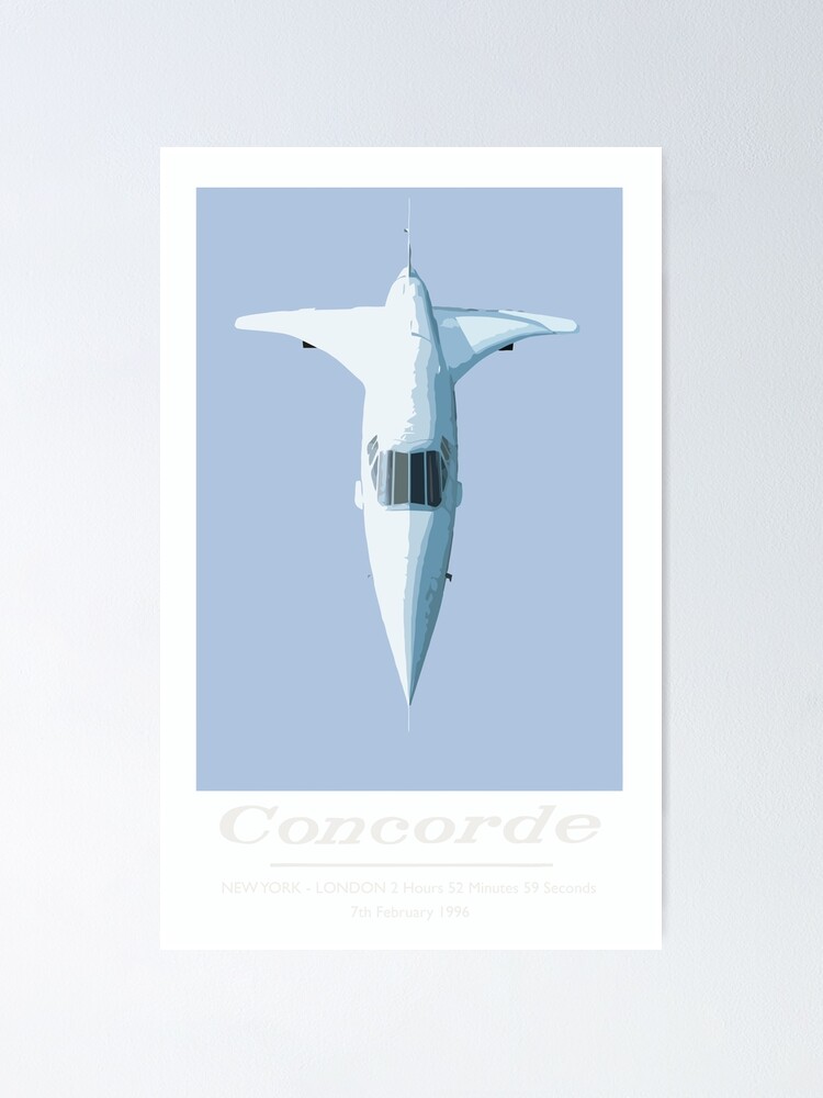 "Concorde Transatlantic Flight Record" Poster for Sale by ...