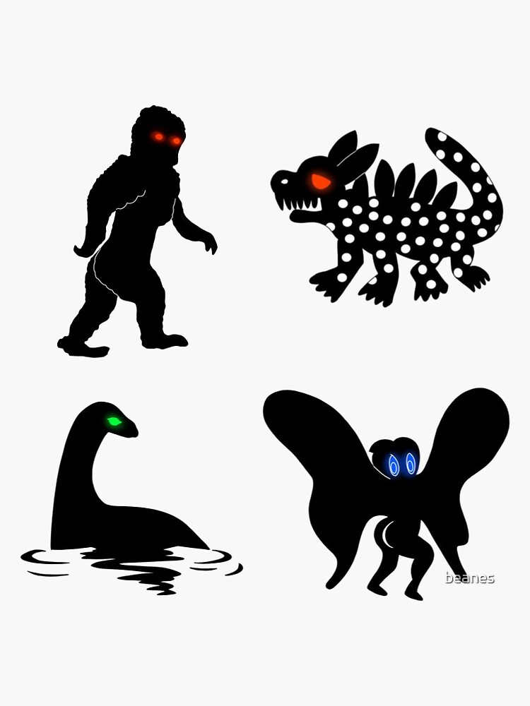 "Shadow Cryptids" Sticker for Sale by beanes | Redbubble
