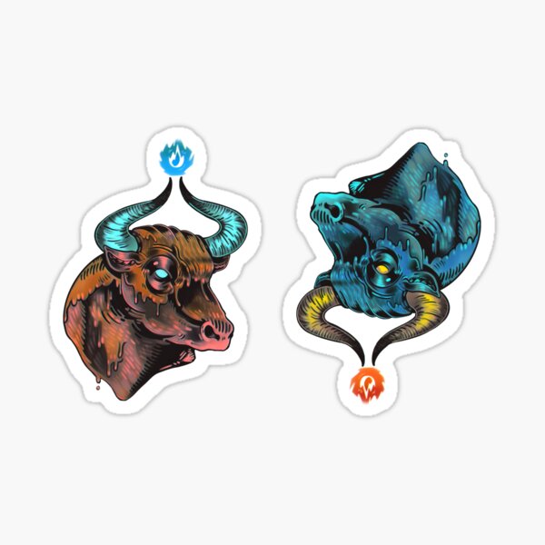 "MINOTAUR" Sticker by WusdisWusdat | Redbubble