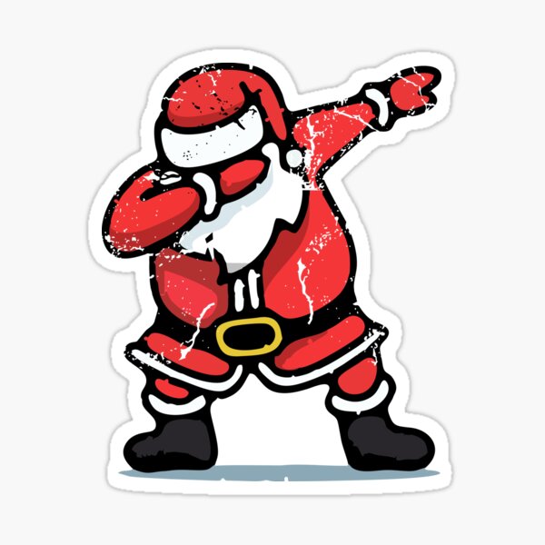"Santa dabbing Santa Claus dab Christmas gift for men women" Sticker ...