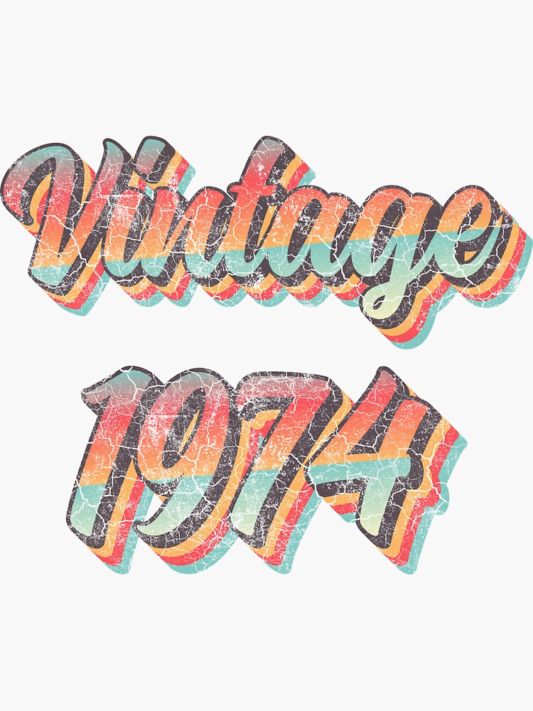 "1974" Sticker for Sale by vladocar | Redbubble