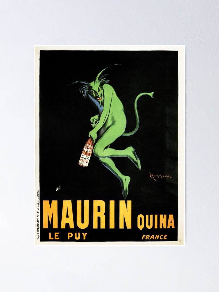 "Devil MAURIN QUINA Liquor Absinthe Art Deco France Leonetto Cappiello ...