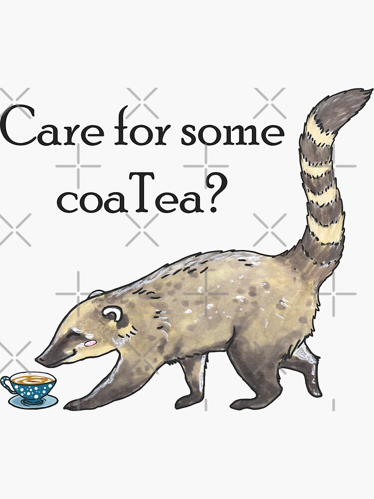 Pegatina «Coatí - Serie animal» de BeeHappyShop | Redbubble