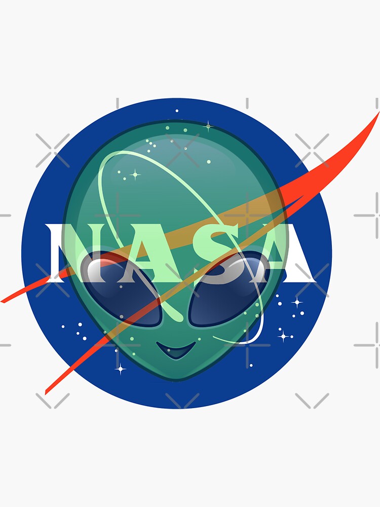 "NASA Alien Head Logo" Sticker for Sale by wasisnt | Redbubble
