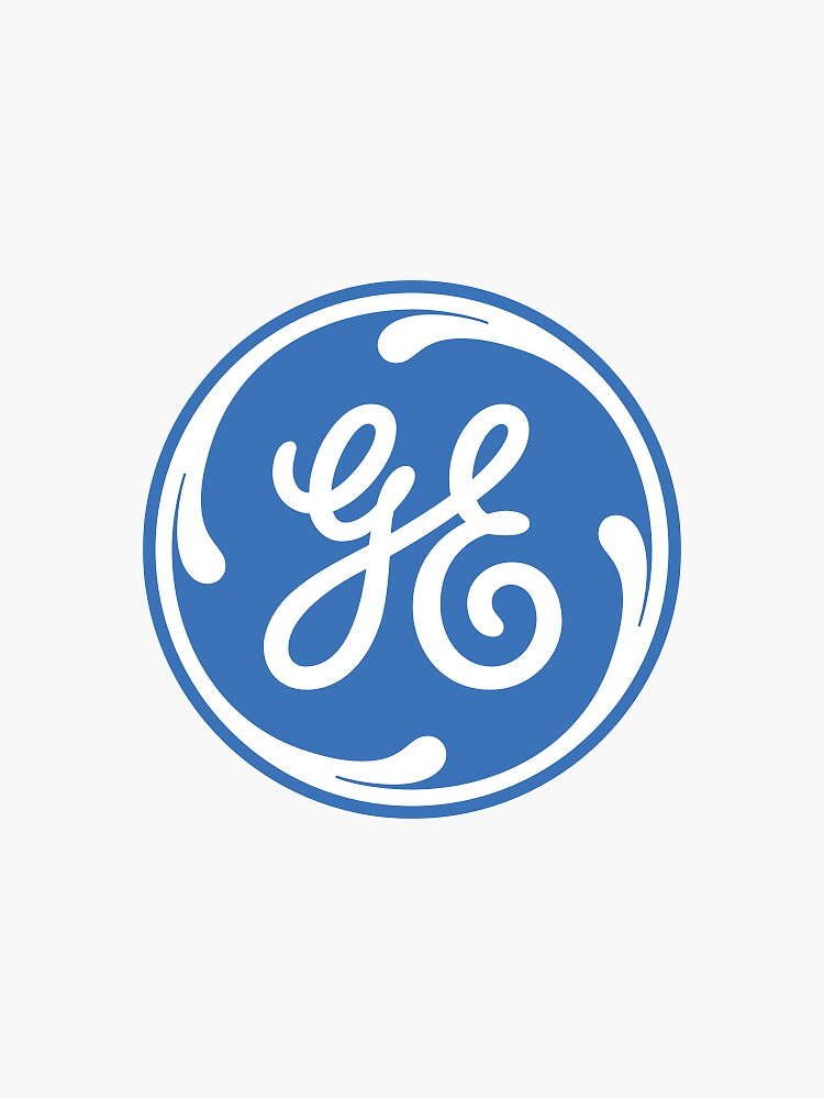 "GE logo " Sticker for Sale by Lauren Scott | Redbubble