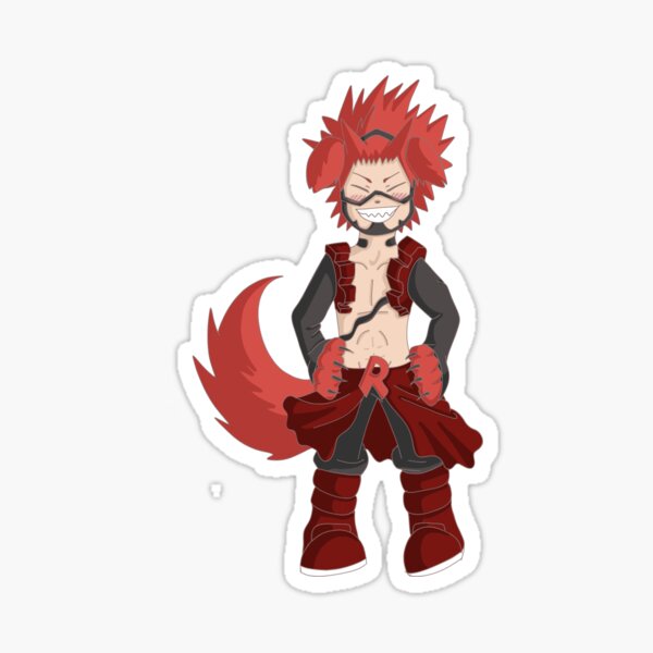 "Kirishima Eijiro chibi" Sticker by caranya01 | Redbubble