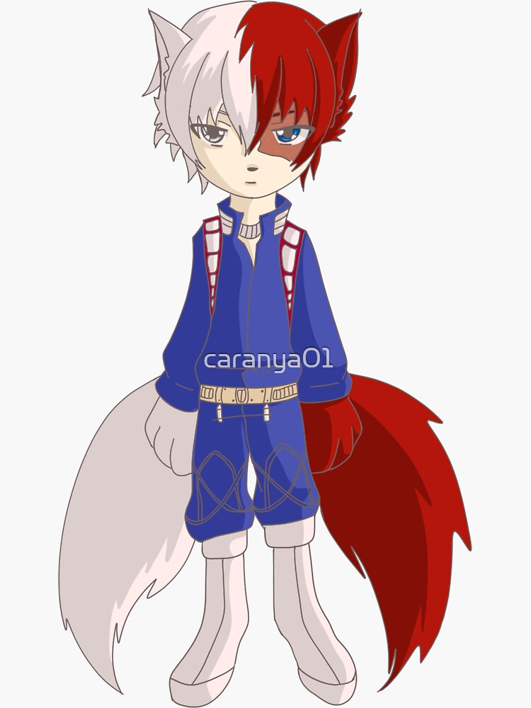 "Todoroki twintail fox" Sticker for Sale by caranya01 | Redbubble