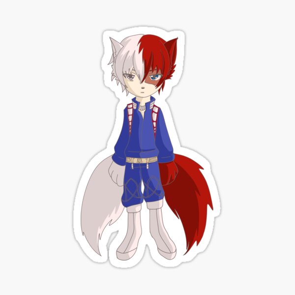 "Todoroki twintail fox" Sticker for Sale by caranya01 | Redbubble