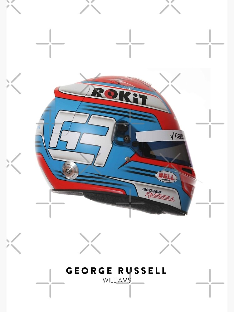 "George Russell 2019 Helmet" Photographic Print by oxidised | Redbubble