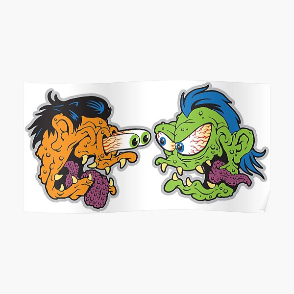 "Furious Fink Face-Off!" Poster by artwork-a-go-go | Redbubble