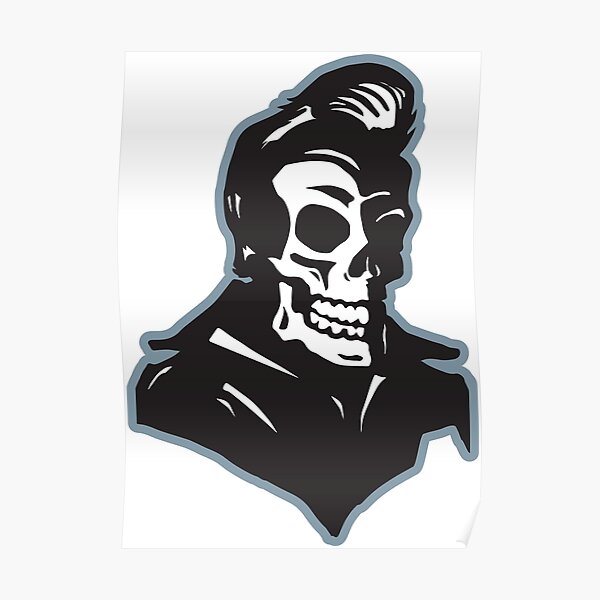 "Dapper Skull" Poster by artwork-a-go-go | Redbubble