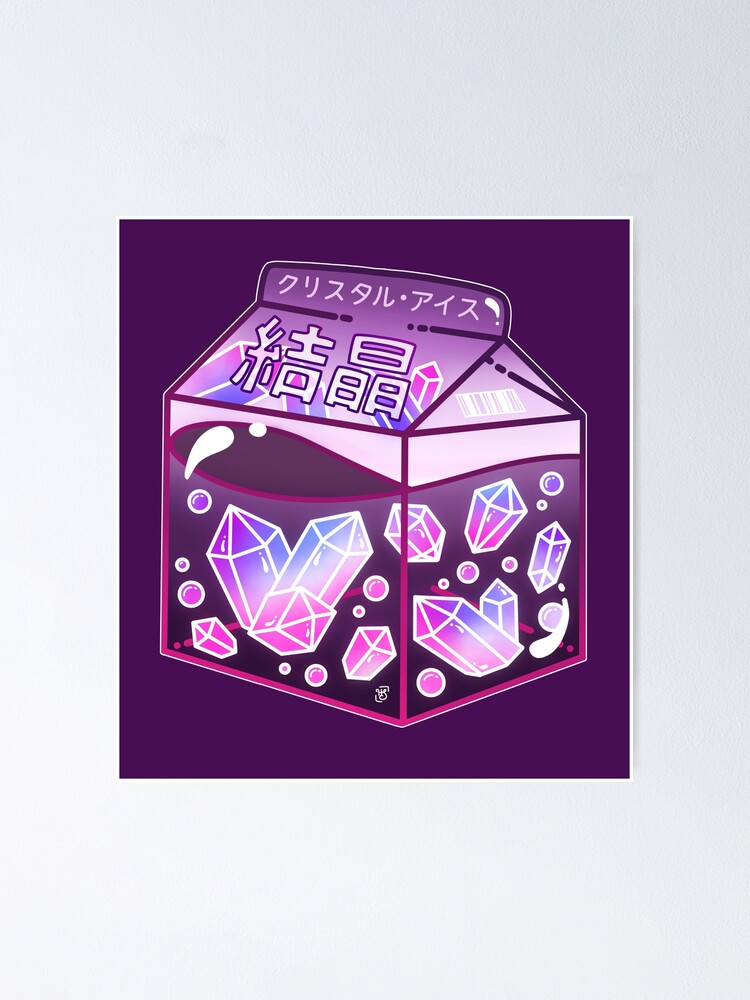 "Crystal Ice Milk Carton" Poster for Sale by heysoleilart | Redbubble
