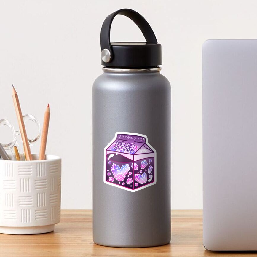 "Crystal Ice Milk Carton" Sticker for Sale by heysoleilart | Redbubble