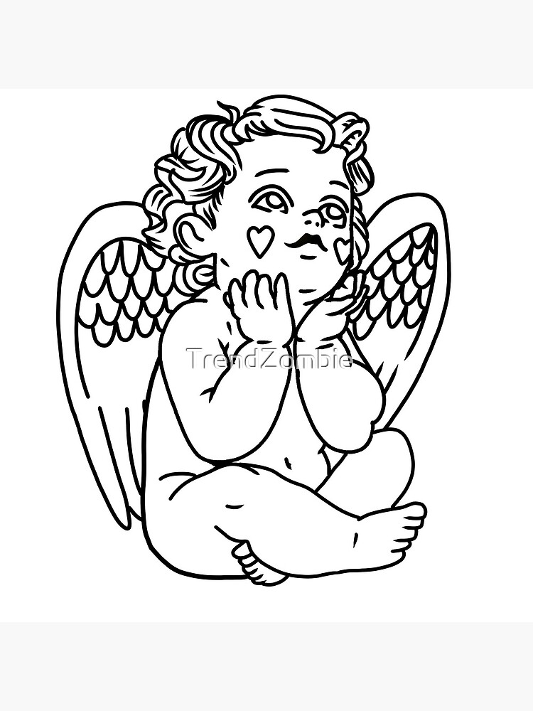 "cherub outline" Art Print for Sale by TrendZombie | Redbubble