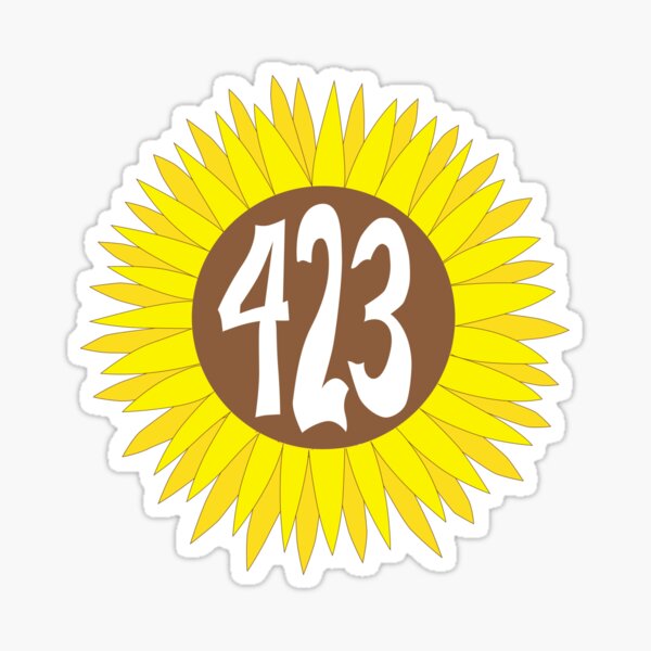"Hand Drawn Tennessee Sunflower 423 Area Code" Sticker by itsrturn ...