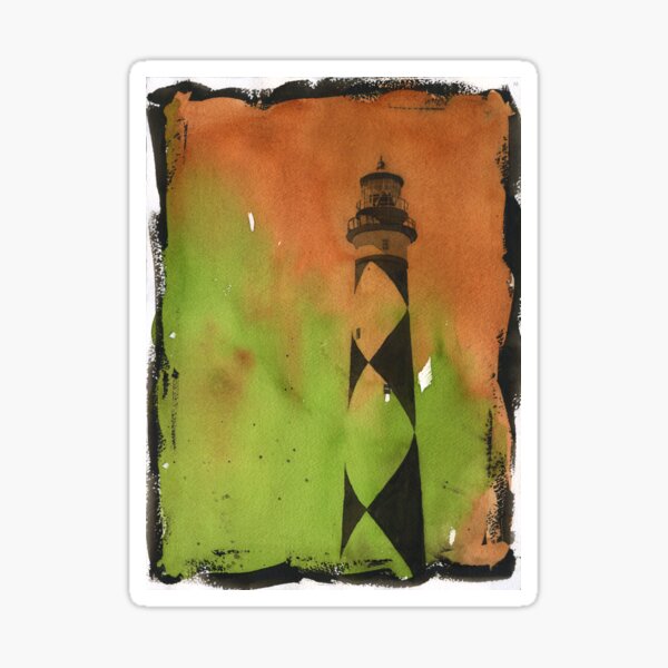 "Cape Lookout lighthouse on the Outer Banks, North Carolina. " Sticker ...